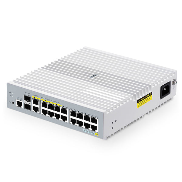 FS-S3100-16TMS-P, 16-Port Gigabit Ethernet L2+ PoE+ Switch, 8 x PoE+ P ...
