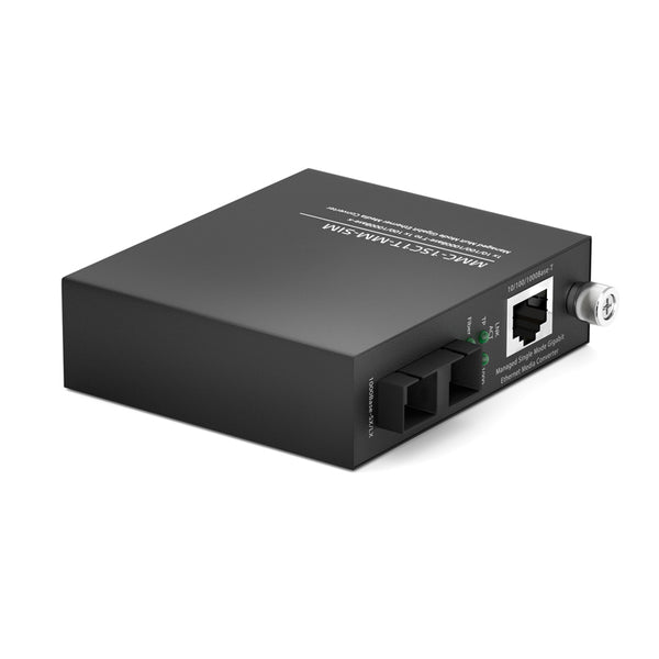 Managed 1x 10/100/1000Base-T RJ45 to 1x 100/1000Base-X Multimode SC Du ...