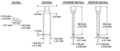 T-CV2G07AE - 700 µL Enhanced Chemical Resistance Micro Cuvette with St ...