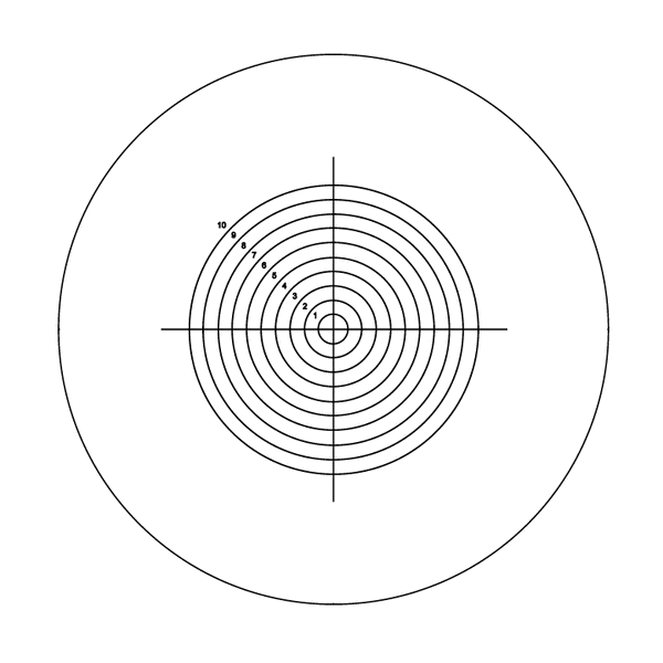 T-R1DS2P - Positive Concentric Circle Reticle, Ø1", UVFS – Fosco Connect