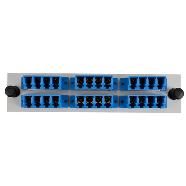 Adapter Plate 6-Pack LC Quad Singlemode Blue Adapters Loaded (24 Fiber ...