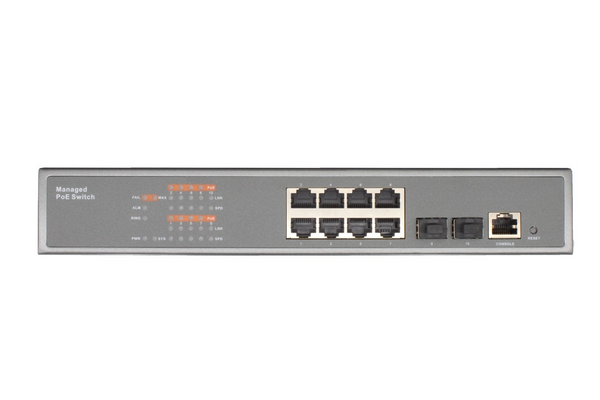 GES-802M-PSE Gigabit Ethernet 8+2 Gigabit ports high power POE switch ...