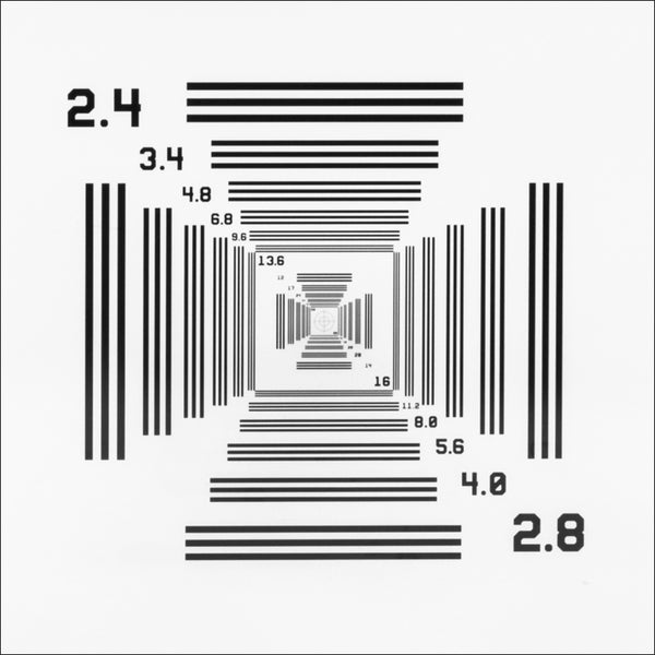 T-R1L3S10P - Positive NBS 1952 Resolution Target, 3" x 1", 2.4 to 80 l ...