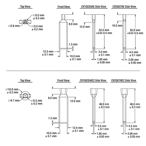 T-CV2Q07AE2 - 700 µL Enhanced Chemical Resistance Micro Cuvette with S ...