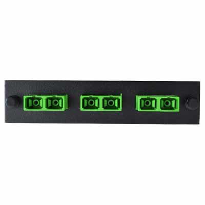 Adapter Plate 3-Pack SC Duplex Singlemode Green Adapters Loaded (6 Fib ...