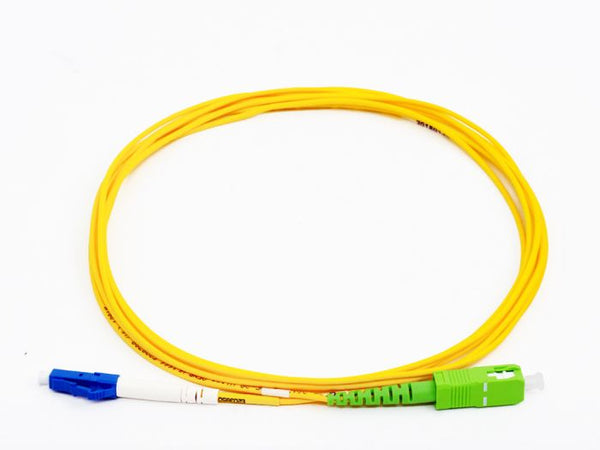 Patch Cable, SC to LC APC-UPC, 3 meter, 1.6mm, Simplex, SM | Plus Corn ...