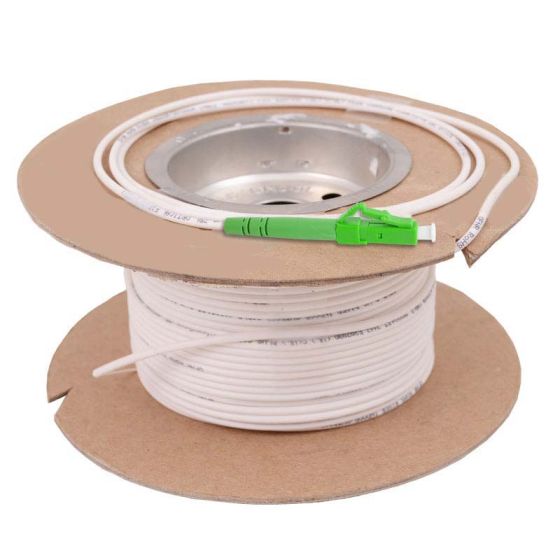 MDU Drop Fiber Patch Cord, 1 fiber, LC/APC-LC/APC, White, 7 inch Spool ...