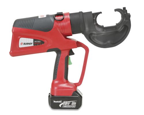 BURNDY SP-PAT750LI Patriot 12-Ton Hydraulic Crimper, 3.0Ah 18V Li-Ion ...