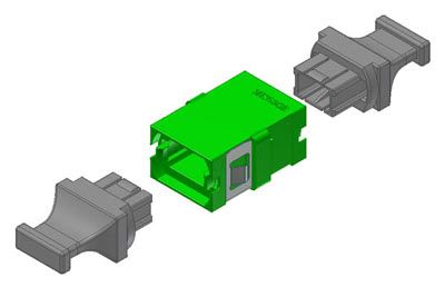 MTP Adapter Green, Bulkhead, SC Footprint, Reduced Flange, Type A or C ...