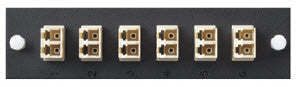 Six Pack, Duplex LC MM 12 Fiber (Beige) - Leviton OPT-X Adapter Plate ...