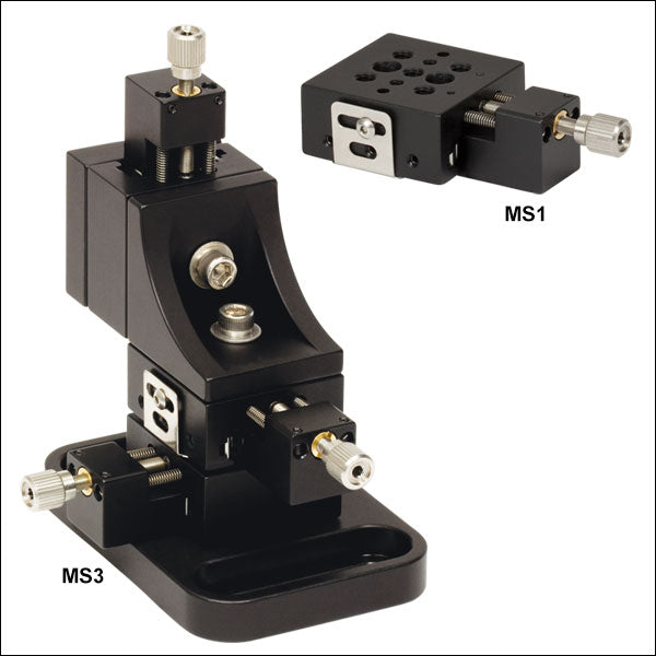 TH-MS3 - 1/4" Travel XYZ Translation Stage with End-Mounted Adjuster S ...