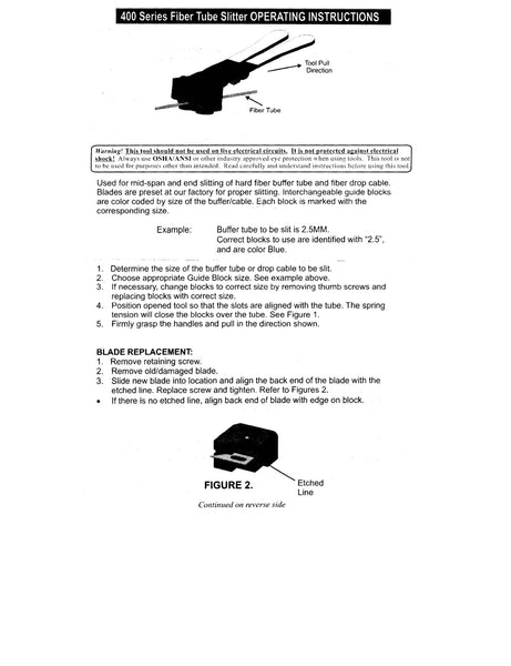 Miller Fiber Buffer Tube and Drop Cable Slitter Kit – Fosco Connect