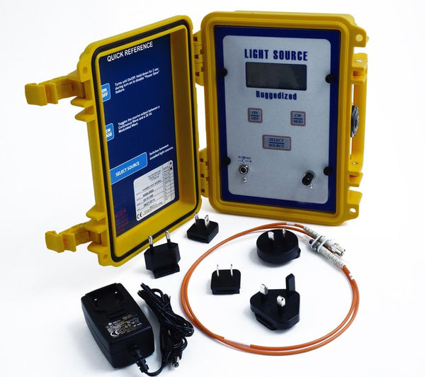 Ruggedized 850/1300nm LED Light Source with ST Adapters – Fosco Connect