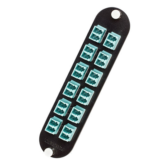 Corning Connector Panel with 24 Fiber LC, 10 Gig, Aqua (50µm OM3/OM4 ...