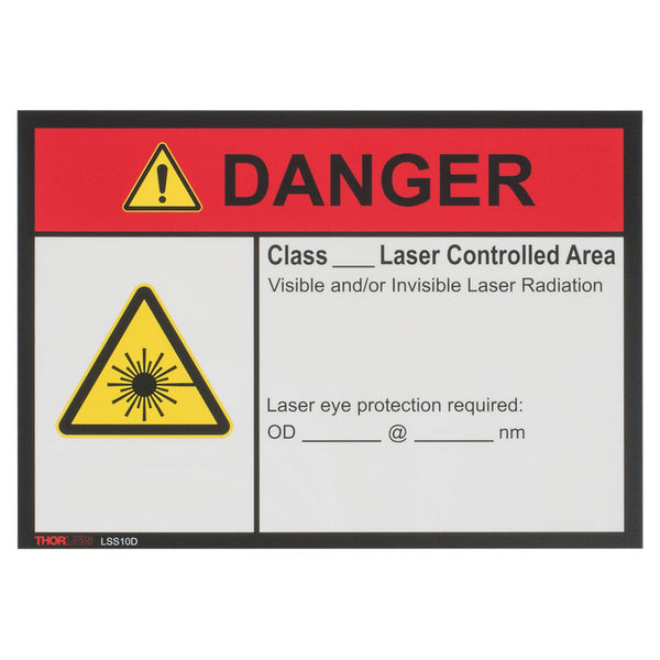 TH-LSS10D - Danger Laser Safety Sign, 10" x 14" – Fosco Connect