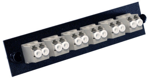 6 Pack Duplex LC (12 port) Adapter Panel (Multimode Loaded Beige Adapt ...