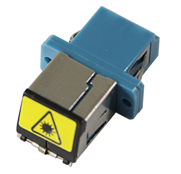 Duplex Single Mode LC Mating Sleeve with Shutter, Zirconia Sleeve, Blu ...