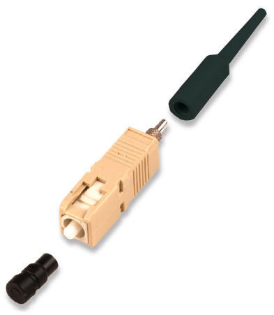 SIEMON XLR8 SC Connector, 50µm Multimode, for 900µm fiber, Black Boot ...