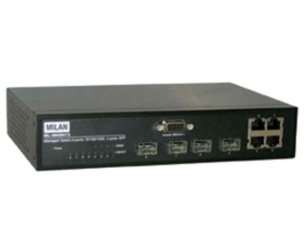 4-port 10/100/1000BASE-T managed switch with four dual-speed 100/1000 ...