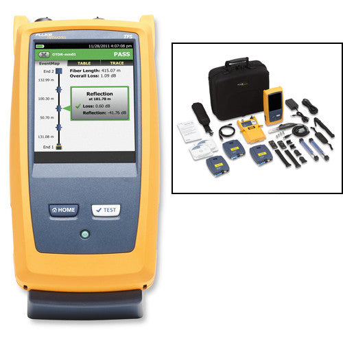 Fluke OPTIFIBER® Pro OTDR - Single Mode, Extended Certif. Inspect Kit ...