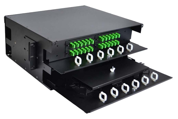 4RU Patch and Splice Panel - Dual Sliding Tray (Unloaded) – Fosco Connect