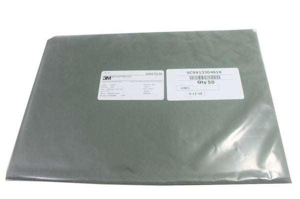 3M 461X Silicon Carbide lapping film, 9" X 13" sheet, grit 30µm. Pack ...