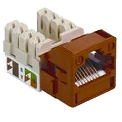 1-Port Mod Jack 8W8P 110 T568A/B CAT5e IP1, Orange – Fosco Connect