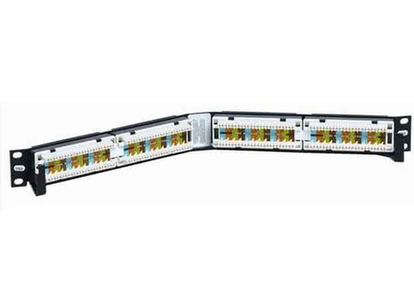 Uniprise Category 5e 24 Port Angled Patch Panel, 1 U – Fosco Connect