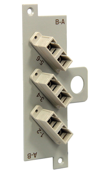 WIC Connector panel with 3 duplex SC multimode adapters installed (6 p ...