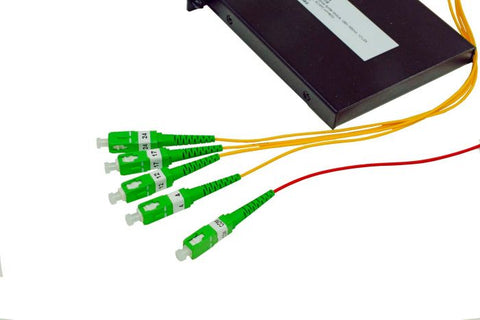 1x32 PLC Splitter Module, 1.6mm Jacketed 2 Meter Leads with SC/APC Con ...
