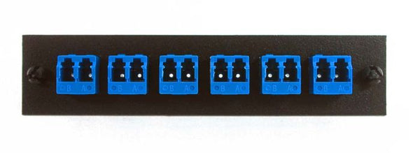 Adapter Plate 6-Pack LC Duplex Singlemode Square Adapters Blue Adapter ...