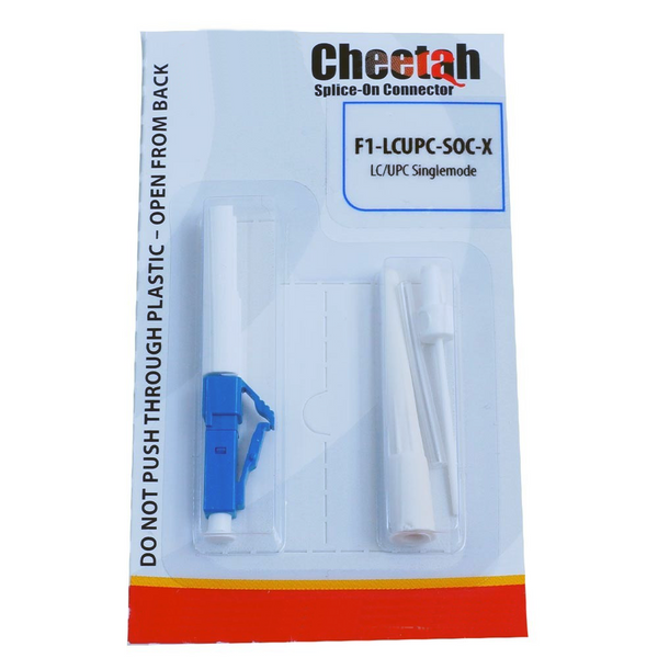 Cheetah LC/UPC Single Mode Splice-On Connector 900μm White - Blister P ...