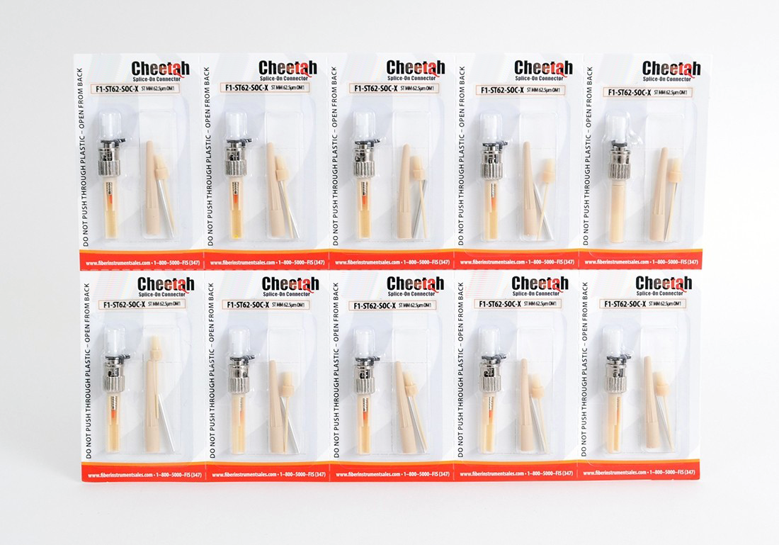 Cheetah ST Multimode 62.5μm OM1 Splice-On Connector 900μm Beige - Blis ...