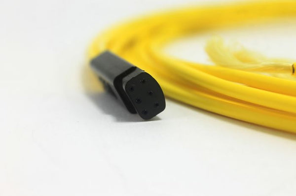 Spider Fan-Out Kit - 12 Fibers, 1 meter Tubing, 250µm Fiber, Yellow Co ...